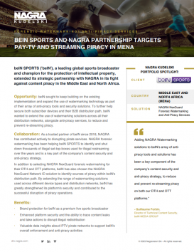 beIN SPORTS & NAGRA Targets Pay-TV & Streaming Piracy in MENA