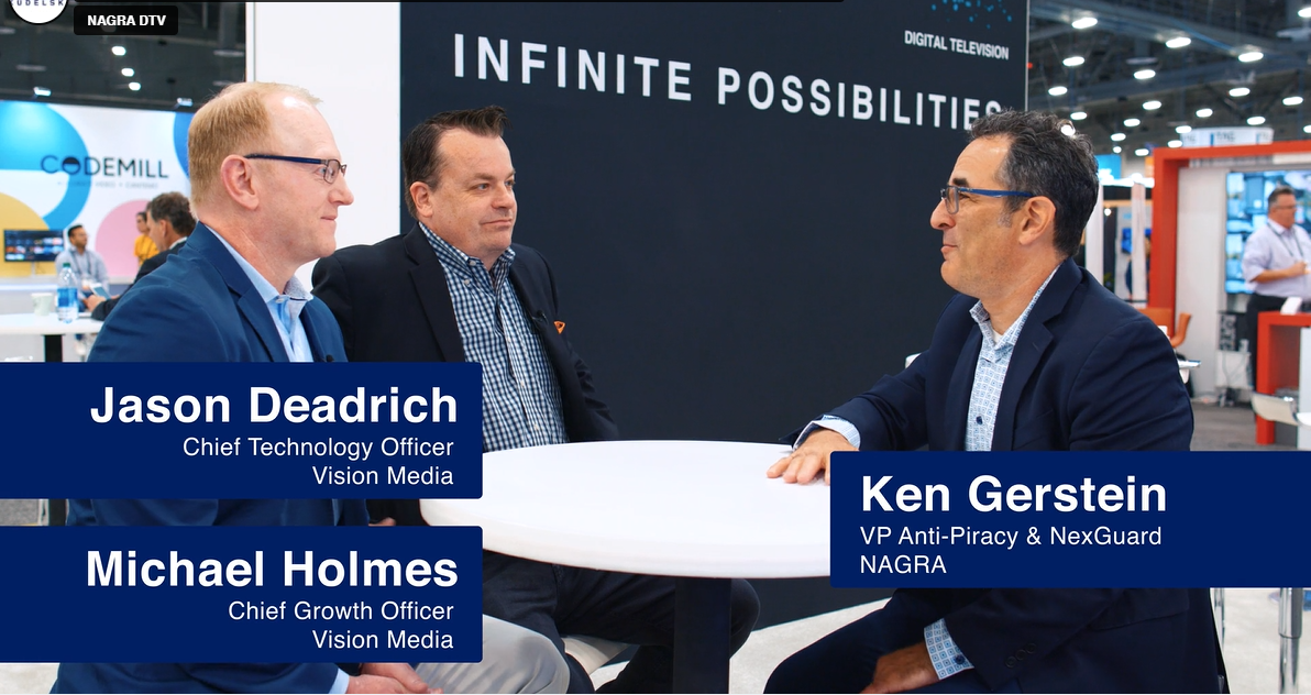 NAGRA's Ken Gerstein with Jason Deadrich & Michael Holmes, Vision Media